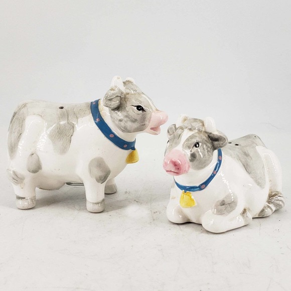 Dining | Vintage Hand Painted Cow Cows Salt And Pepper Shaker Set ...